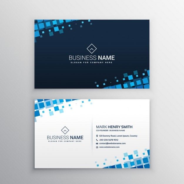 Free Printable Business Card Template Download - Idea Landing Blog